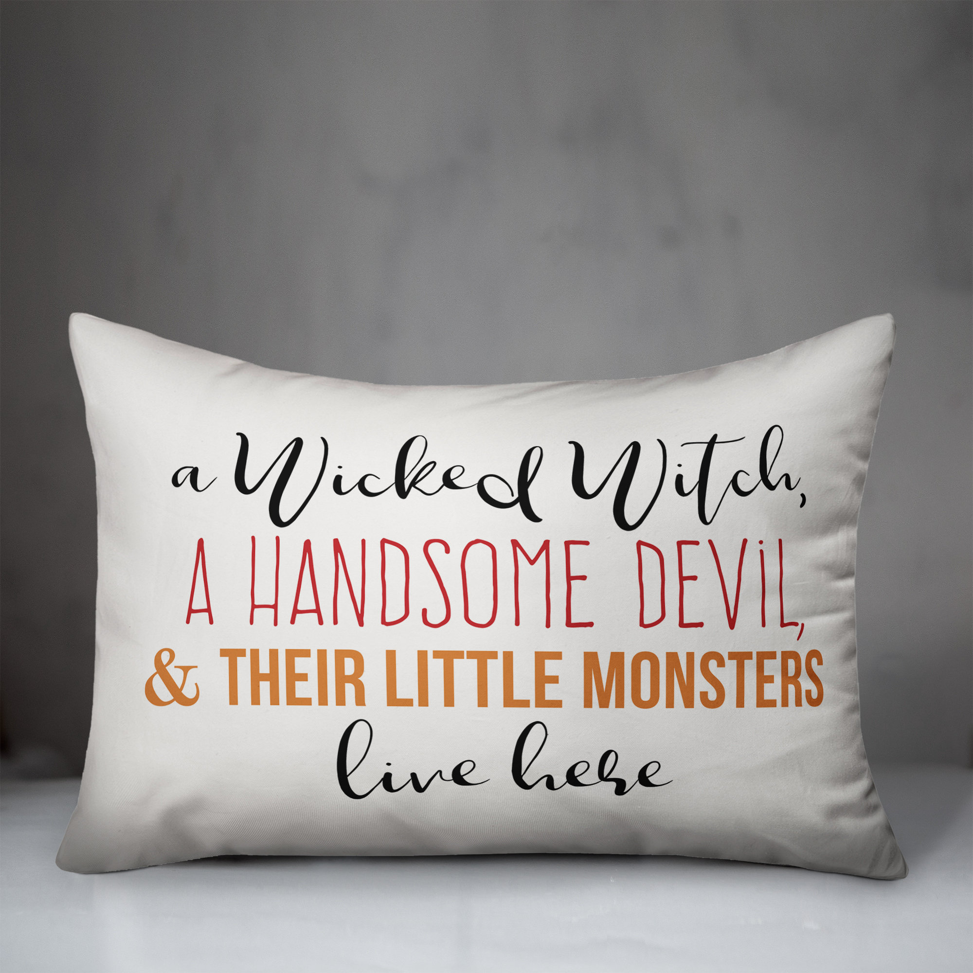 Designs Direct Creative Group A Wicked Witch and Handsome Devil Lumbar ...