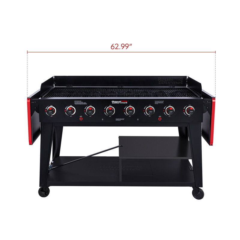 Royal Gourmet 8 - Burner Liquid Propane Gas Grill and Side Tables ...