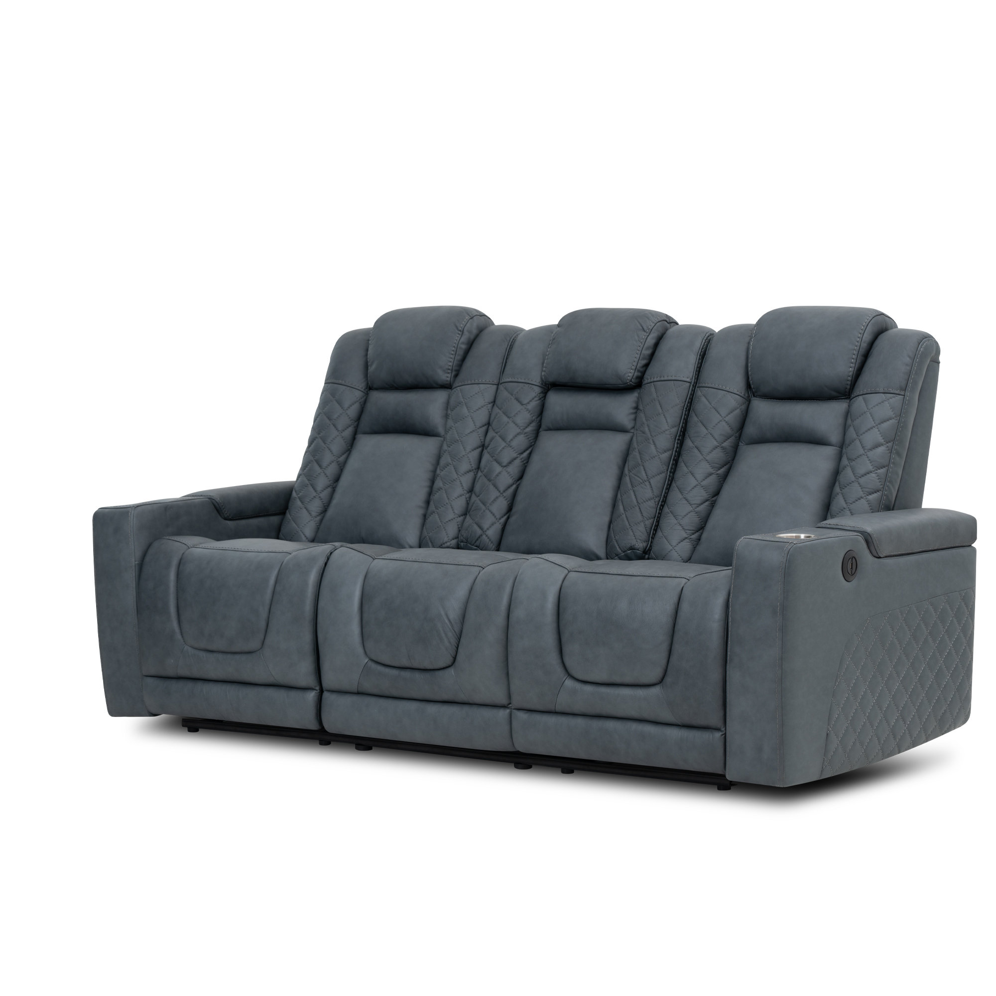 Hokku Designs Joris 82.7" W Genuine Leather Home Theater Sofa | Wayfair