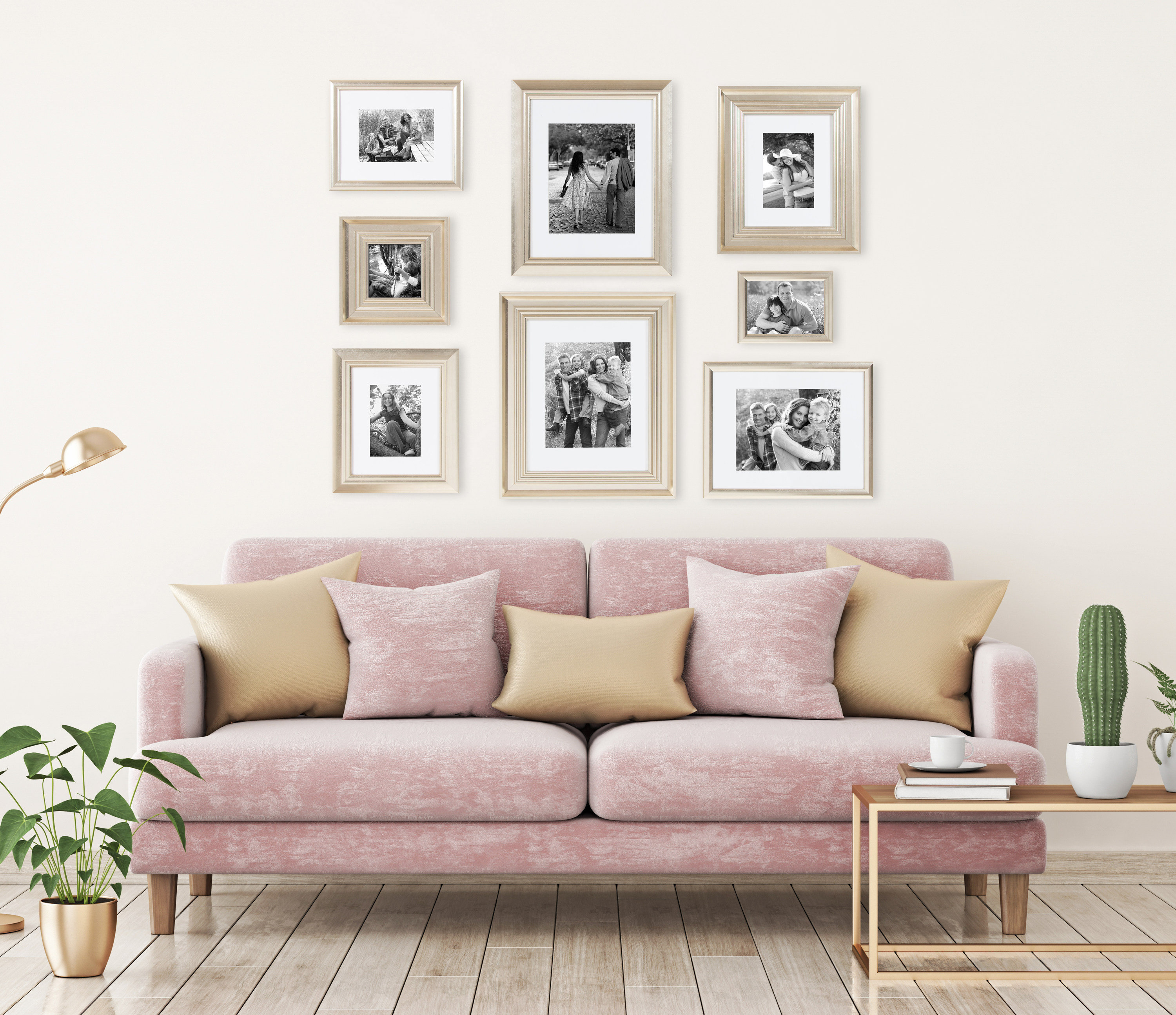 Three Posts™ Teen Syston 8 Piece Beveled Plastic Gallery Picture Frame ...