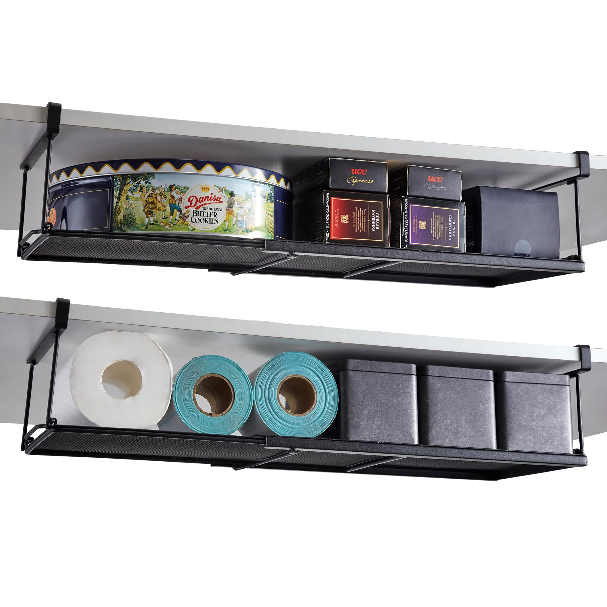 Rebrilliant Sybille Expandable Under Shelf Basket Organizer, Metal Mesh ...