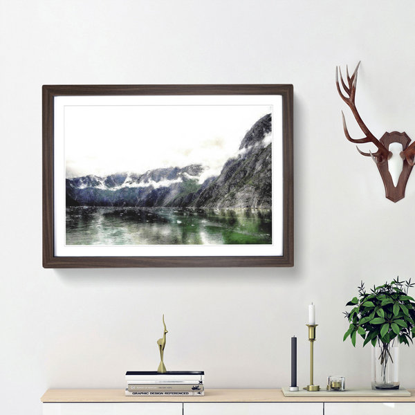 East Urban Home Lake and Mountains in Alaska - Picture Frame Painting ...
