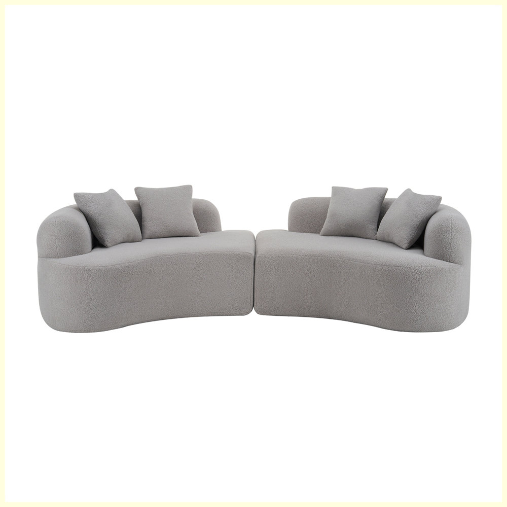 Brayden Studio® Modern Curved Four Seater Compression Sponge Sofa | Wayfair