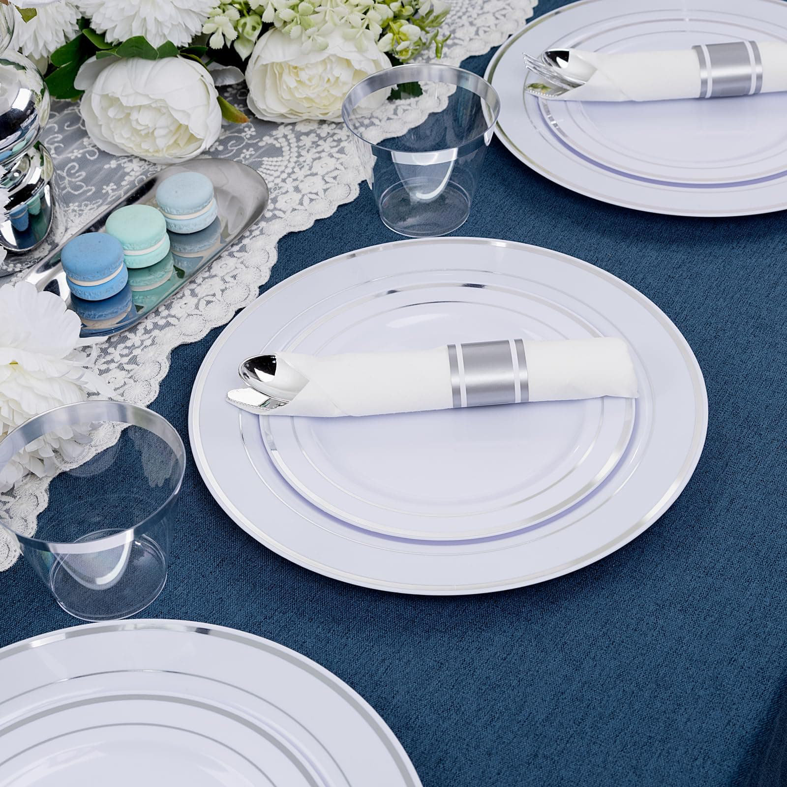 The Holiday Aisle® Plastic Plates,Disposable Silverware,Dinner Plates ...