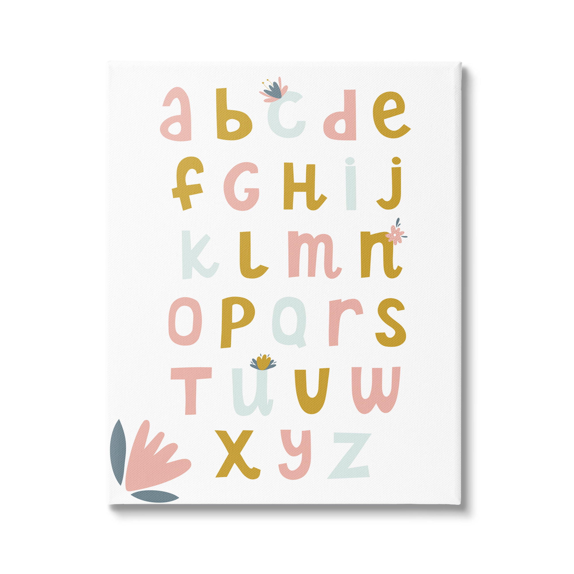 Harriet Bee Muted Tones Floral Alphabet On Canvas by Alina Sagirova ...