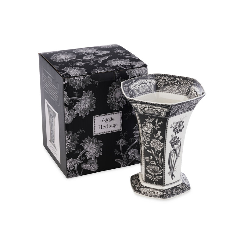 Spode Heritage Collection Hexagonal Vase Floral 10.5" | Perigold