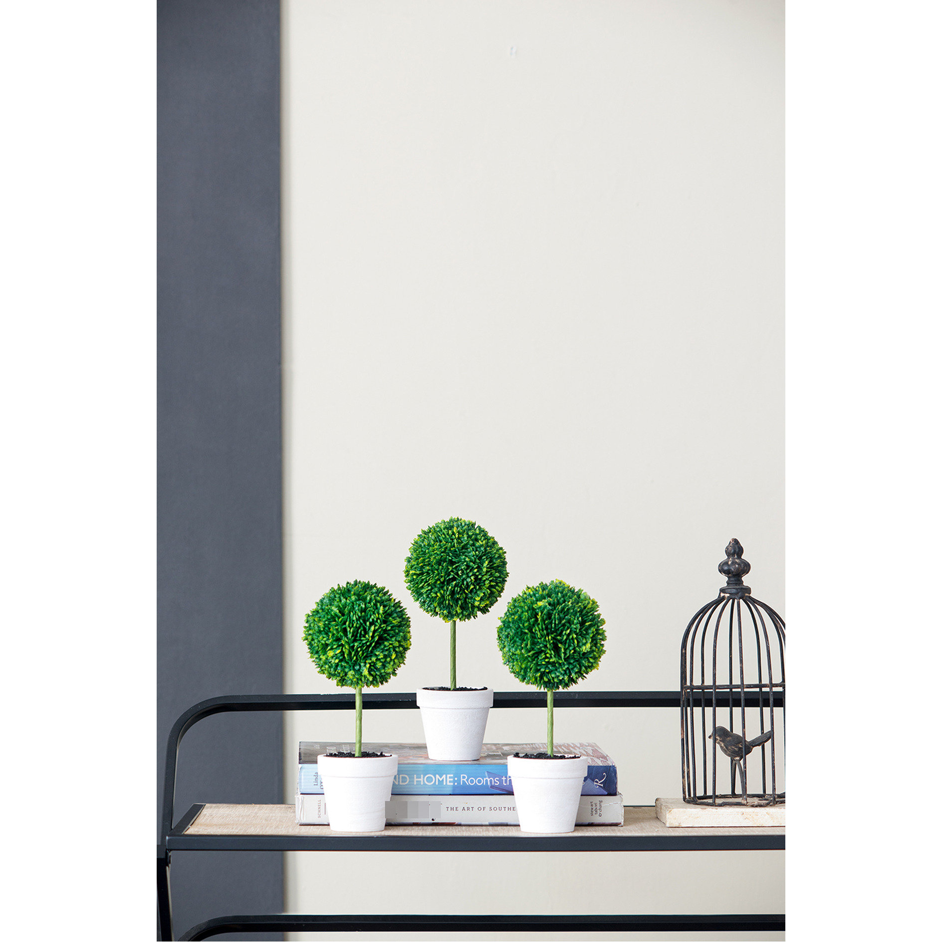 Primrue Mini Faux Topiaries Cream Pot Decor - Appealing For Home And ...