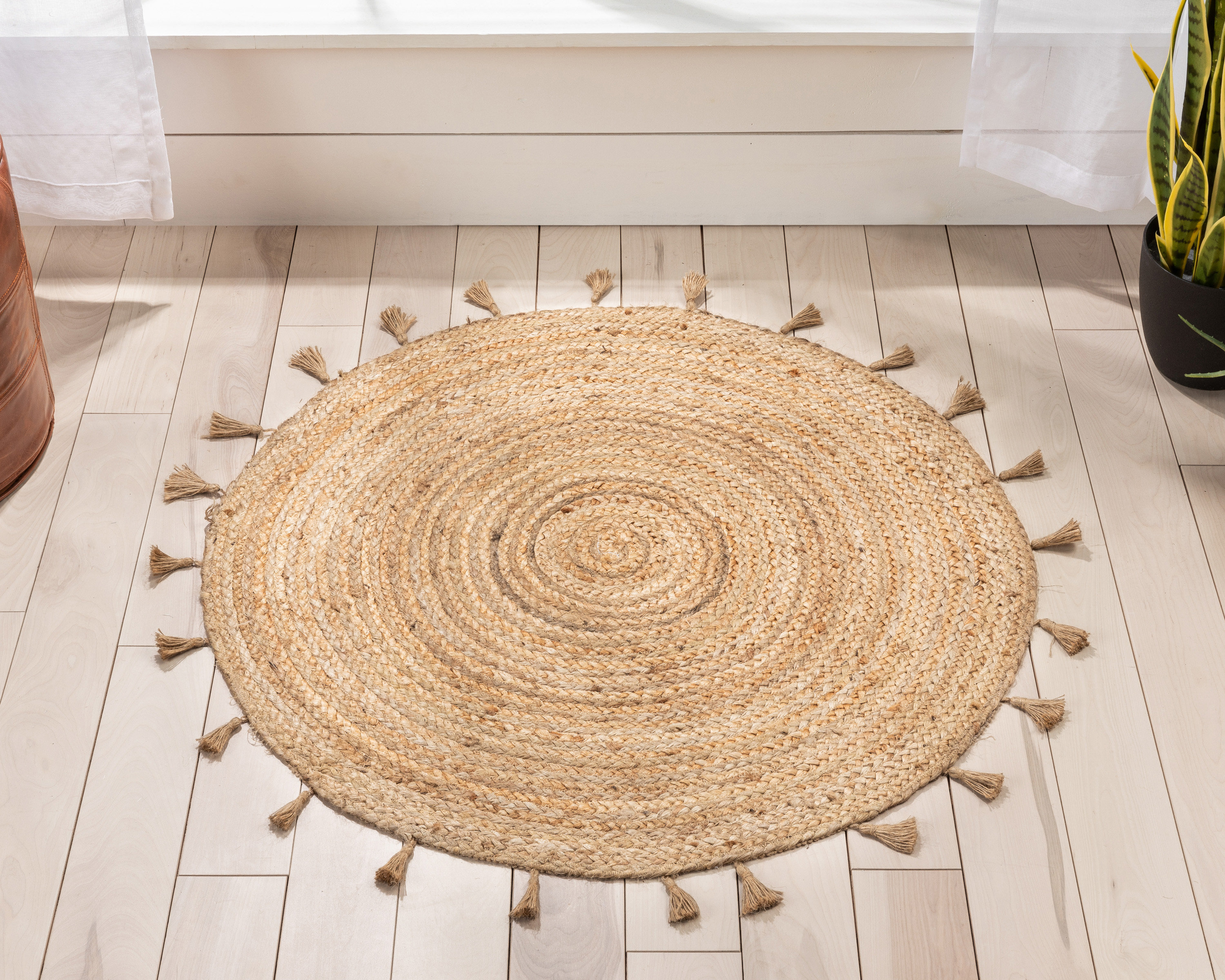 Well Woven Round Avalon Handmade Hand-Loomed Jute Natural Area Rug ...