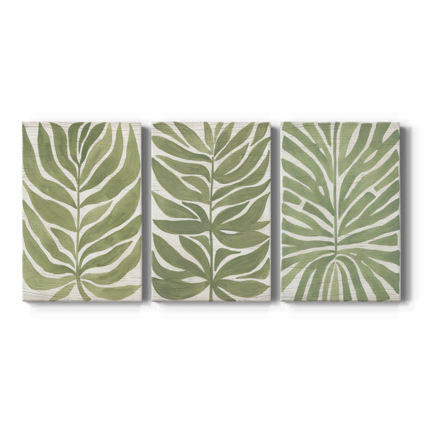 Bayou Breeze Driftwood Palm Leaf I -Custom Wrapped Gallery Canvas - 3 ...