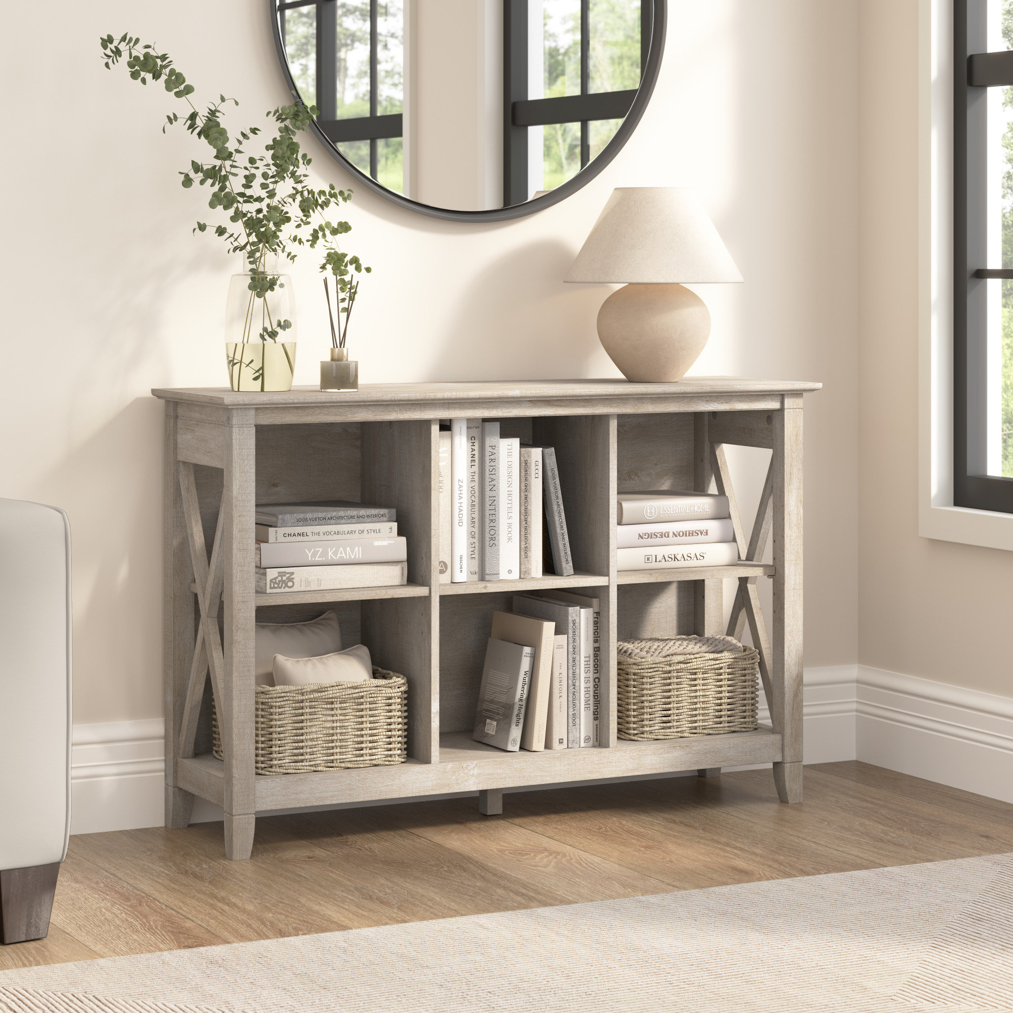 Laurel Foundry Modern Farmhouse Huckins 6 Cube Bookcase & Reviews ...