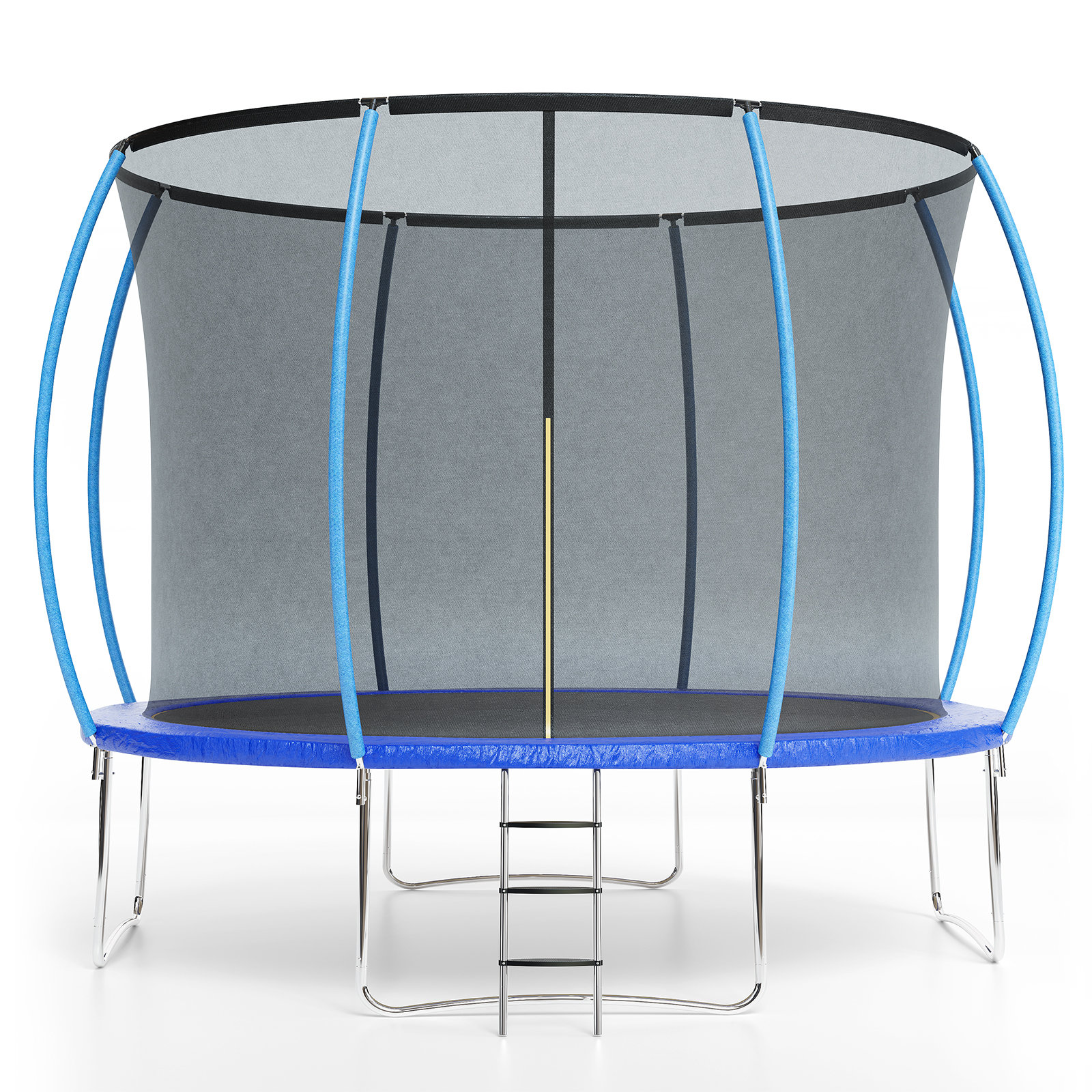 LumiParty 12FT with Safety Enclosure & Ladder, Heavy-Duty Outdoor Trampoline for Kids and Adults ...