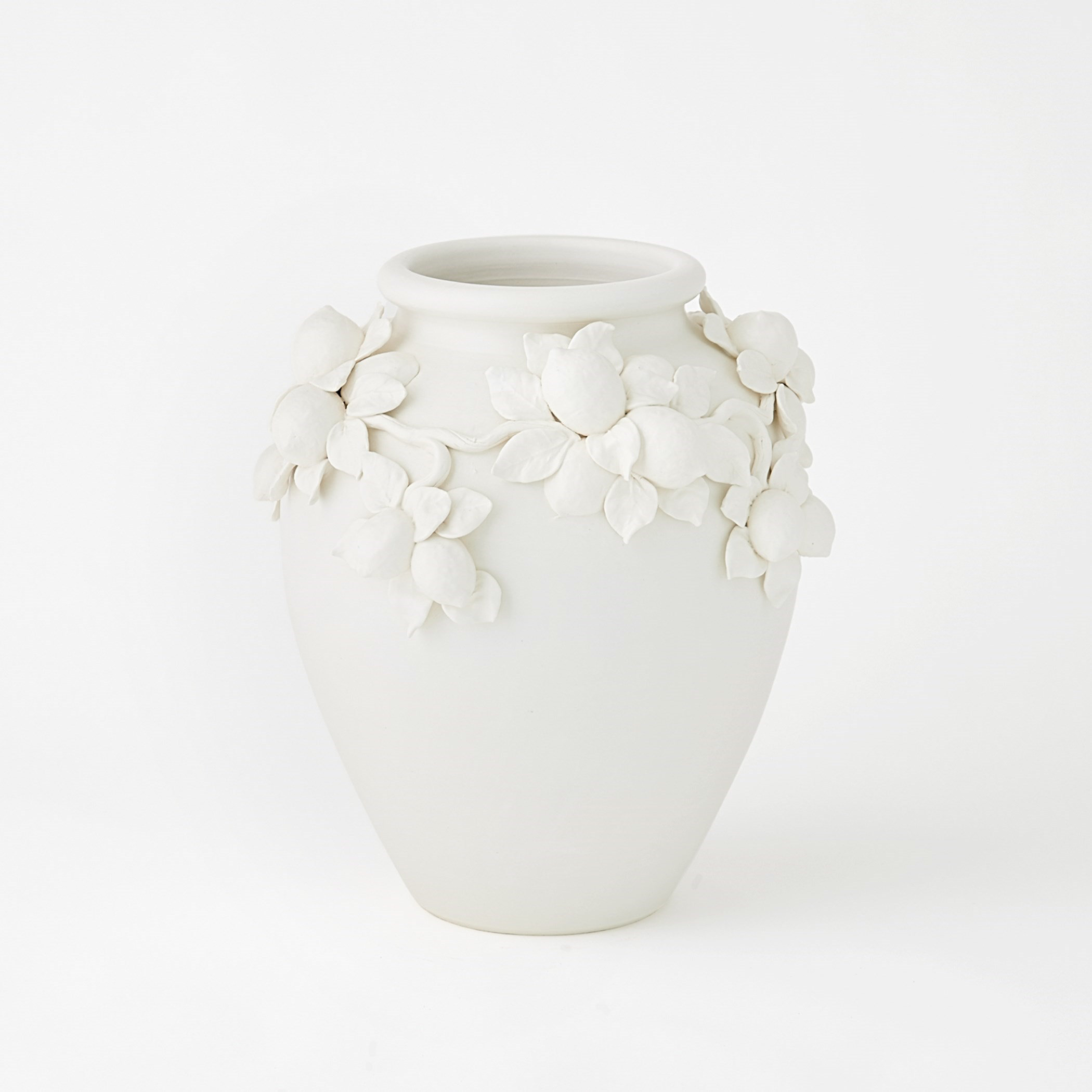 Global Views Villa Limone Urn-Matte White | Perigold