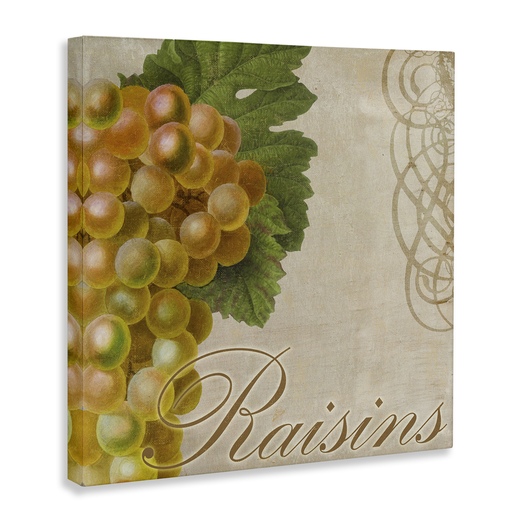 Ophelia & Co. Vintage French Grapes Canvas Wall Art by Sasha | Wayfair