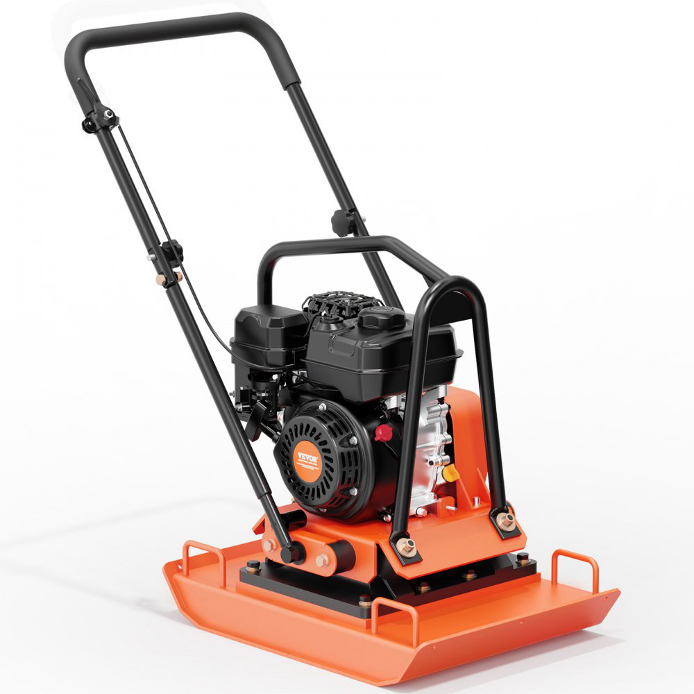 Orren Ellis Plate Compactor 7.0 HP Engine 432 sq. in Plate 5400 RPM Ground Compactor Rammer ...