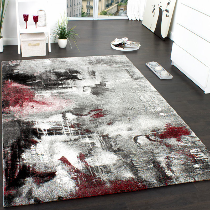 Trent Austin Design® Artful Designer Rug In Mottled Grey Red Cream ...
