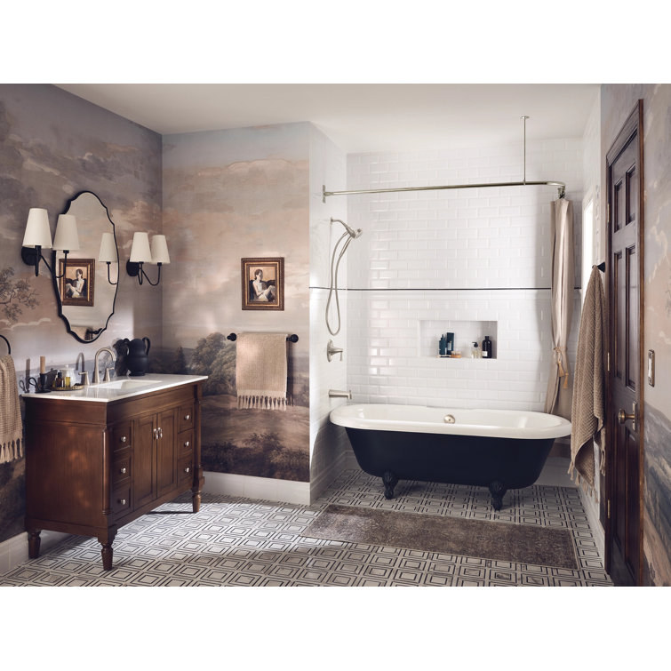Moen Ronan Single Handle Tub/Shower with Magnetix Rainshower, Valve ...