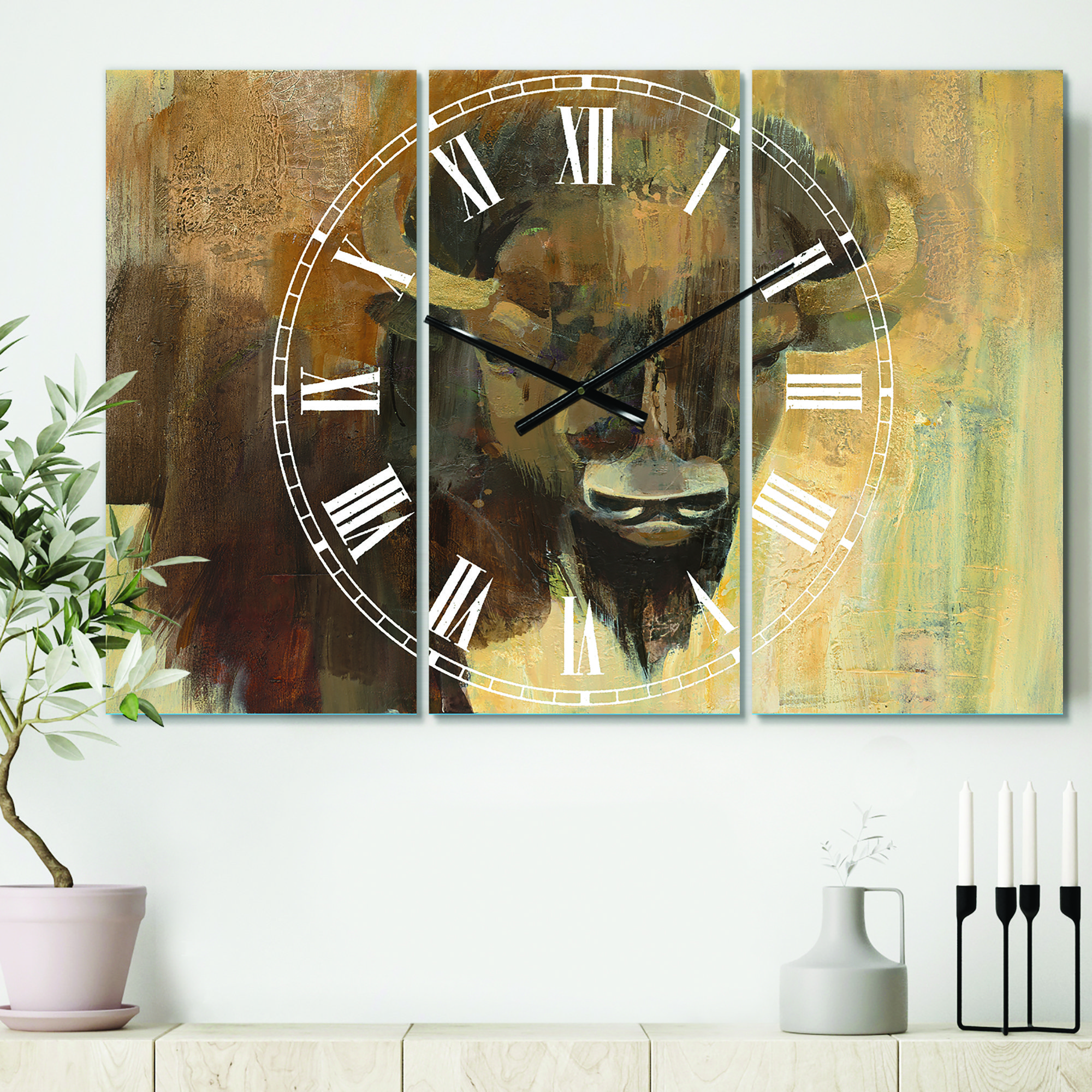 The Twillery Co.® Swigart Oversized Farmhouse Wall Clock | Wayfair