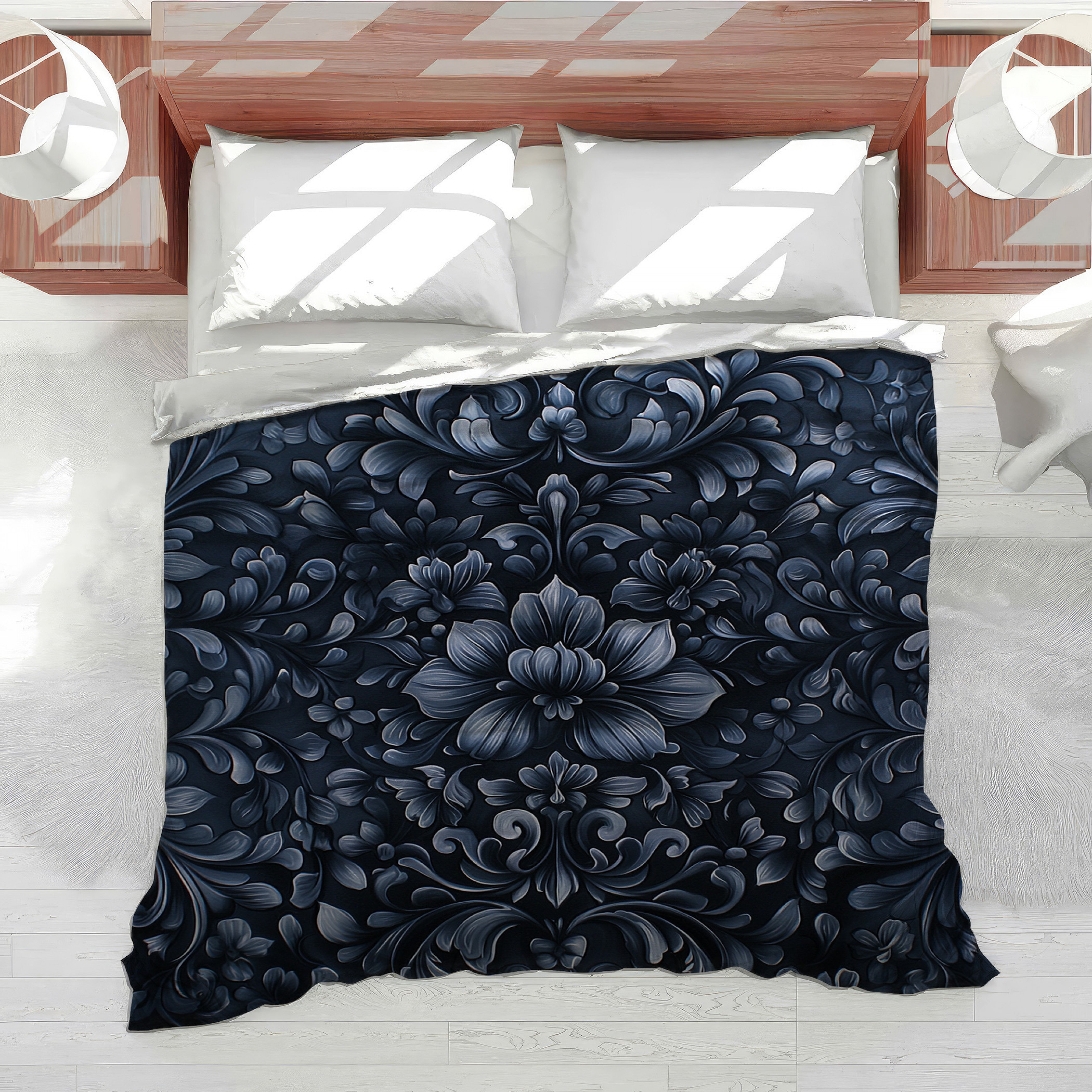 VisionDecor Brocade Bedding Floral Comforter Traditional | Wayfair