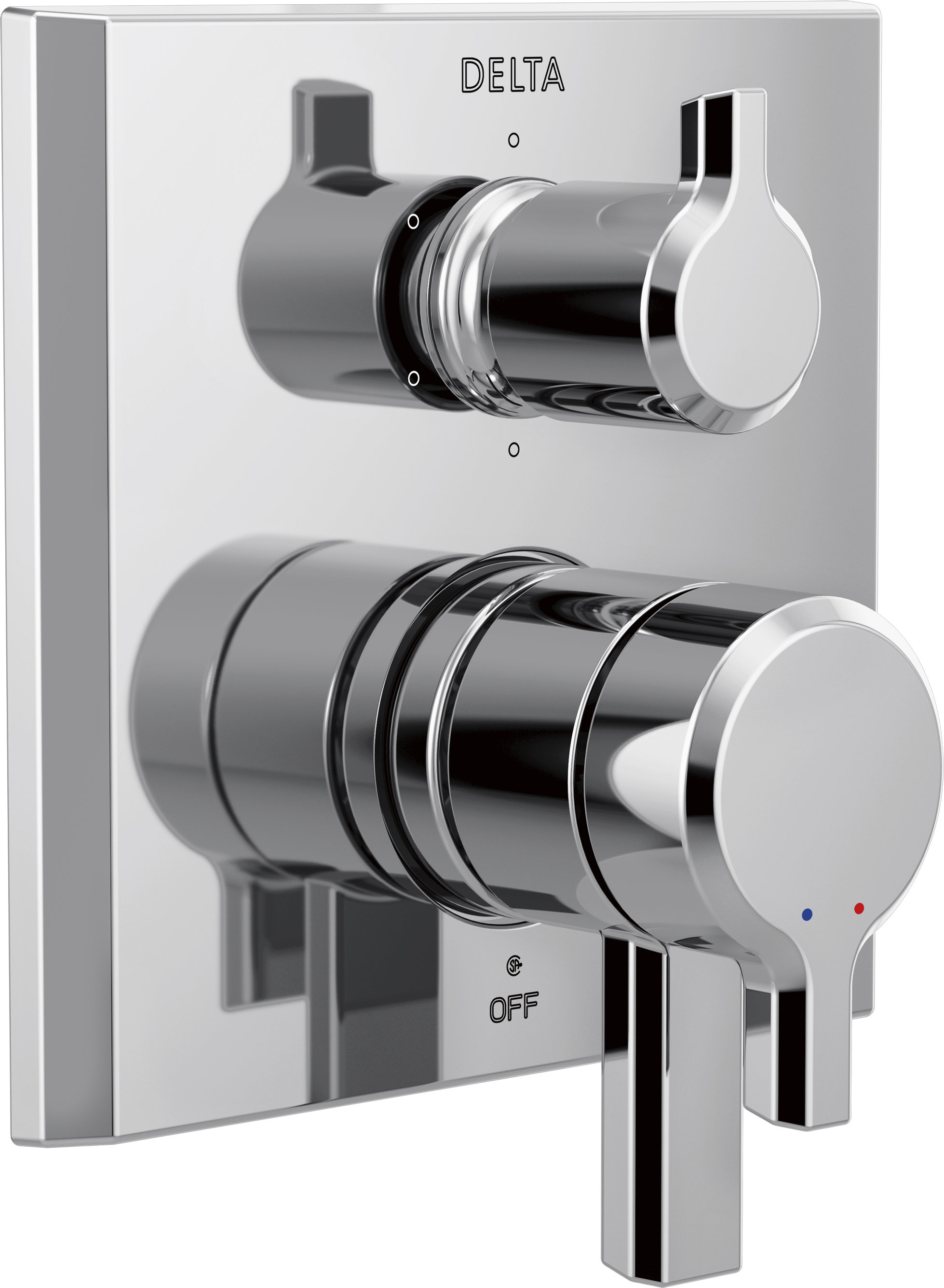 Delta Pivotal 2-Handle Monitor Faucet Trim with 6-Setting Diverter ...