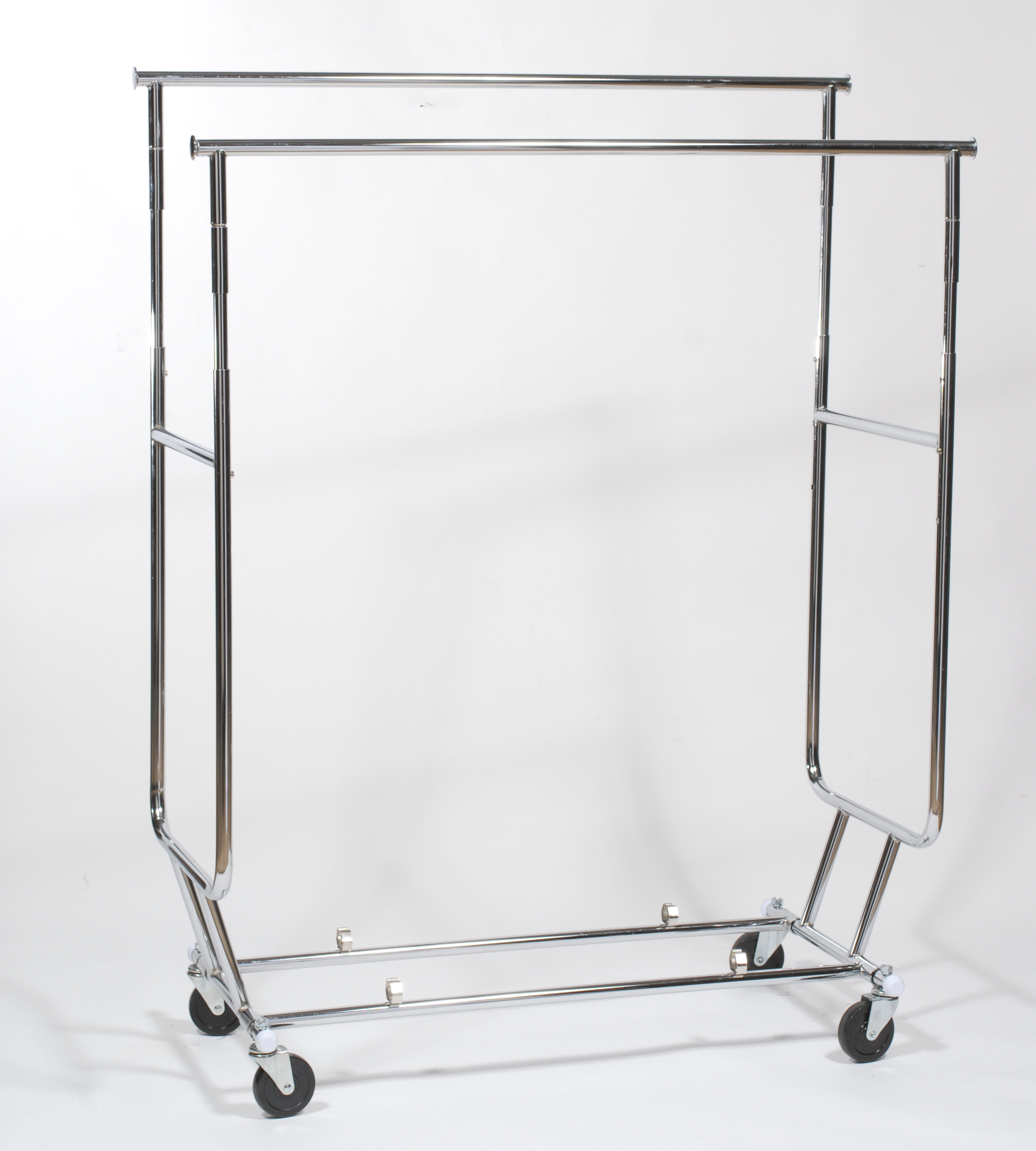 Quality Fabricators 65" W Double Rail Collapsible Salesman's Garment ...
