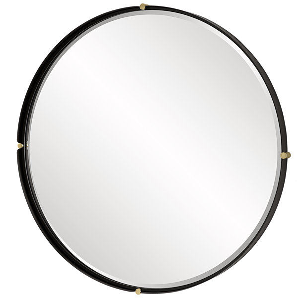 Hokku Designs Kemely Metal Round Wall Mirror | Wayfair