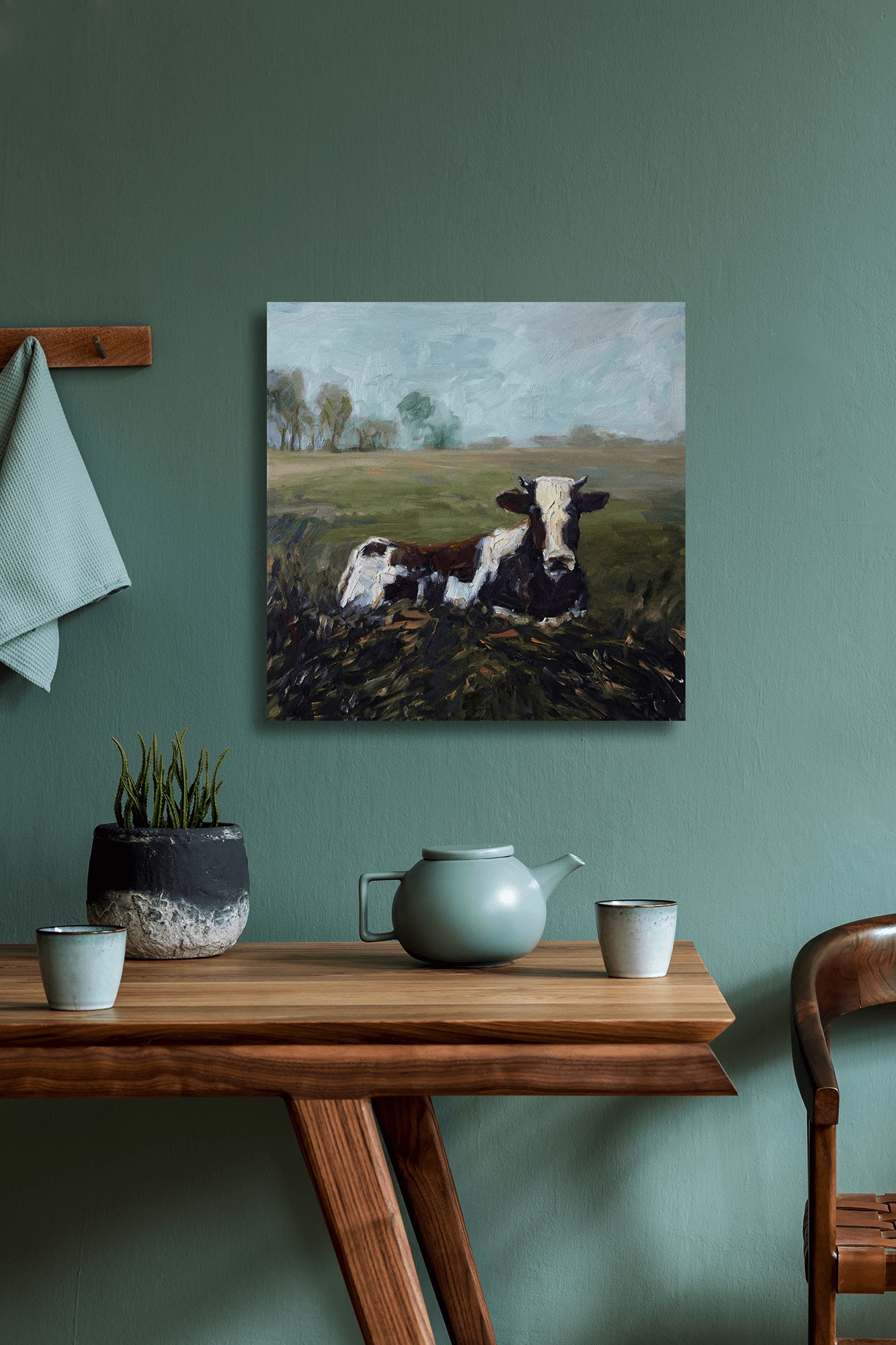 Rosalind Wheeler Lone Cow - Artist Enhanced Canvas Print - Wayfair Canada