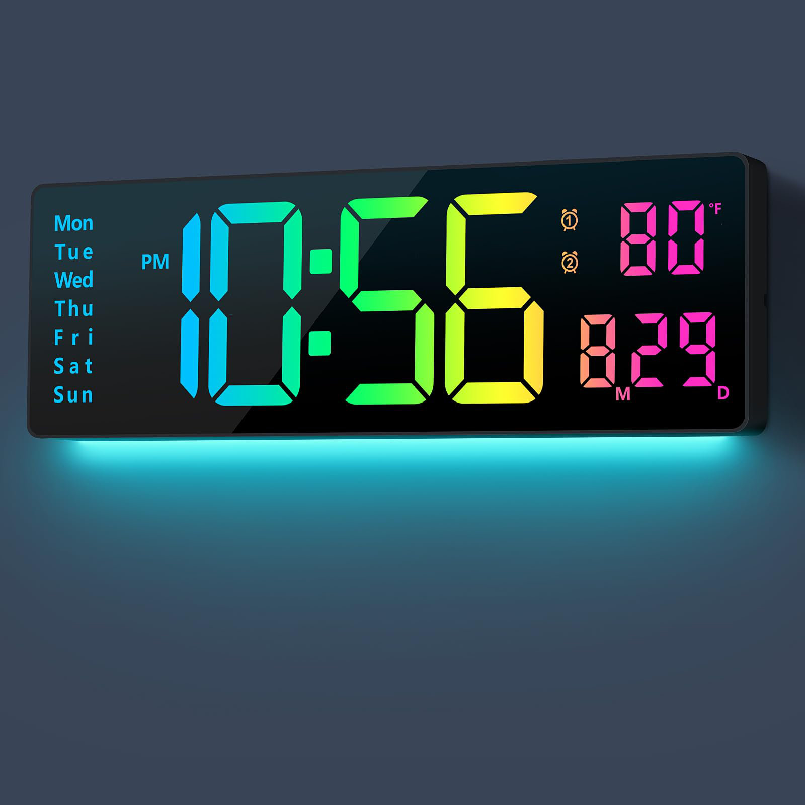 HD FLOORING, INC. Digital Wall Clock Large Display , Digital Clock With ...