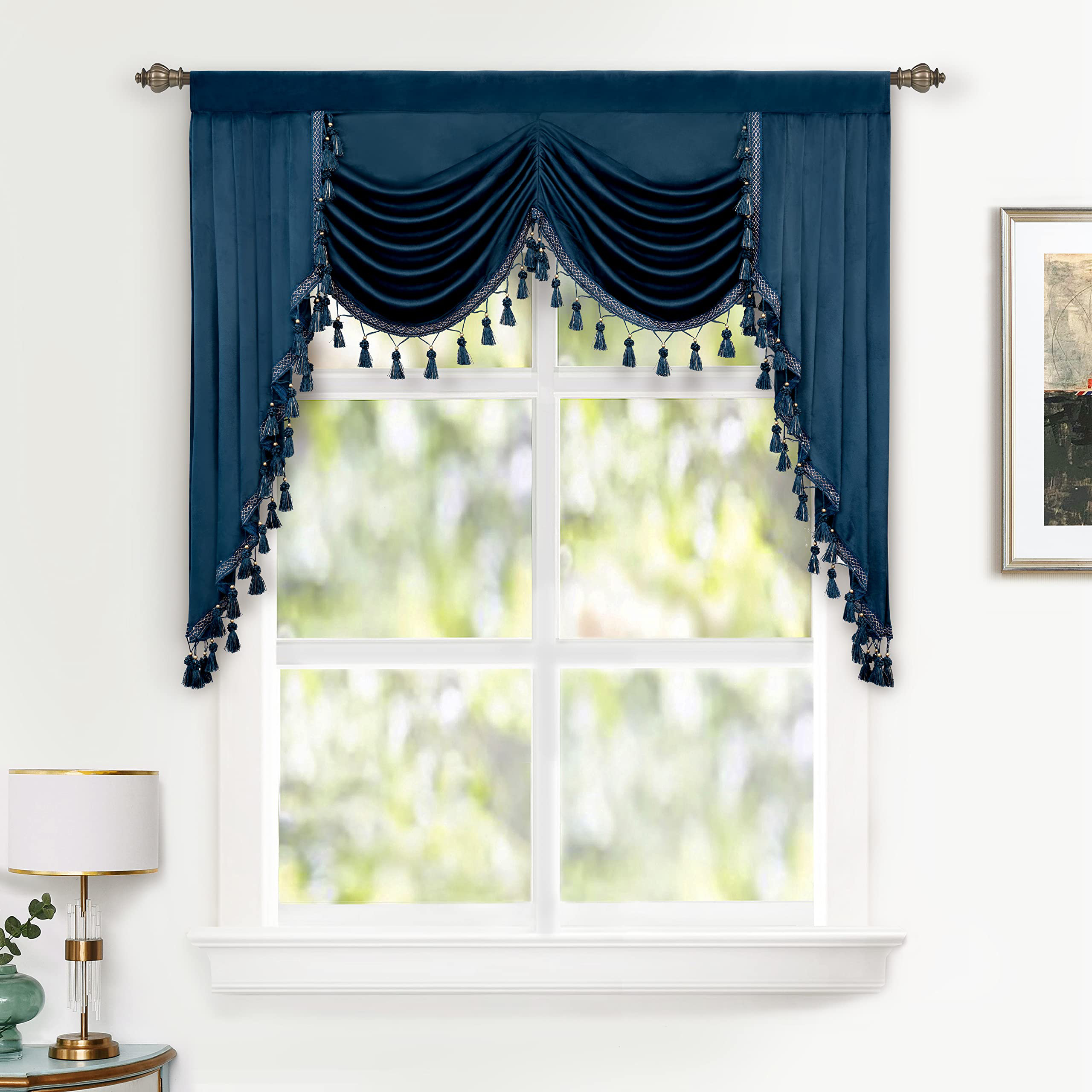 DriftAway Velvet Swag 59'' W Window Valance | Wayfair