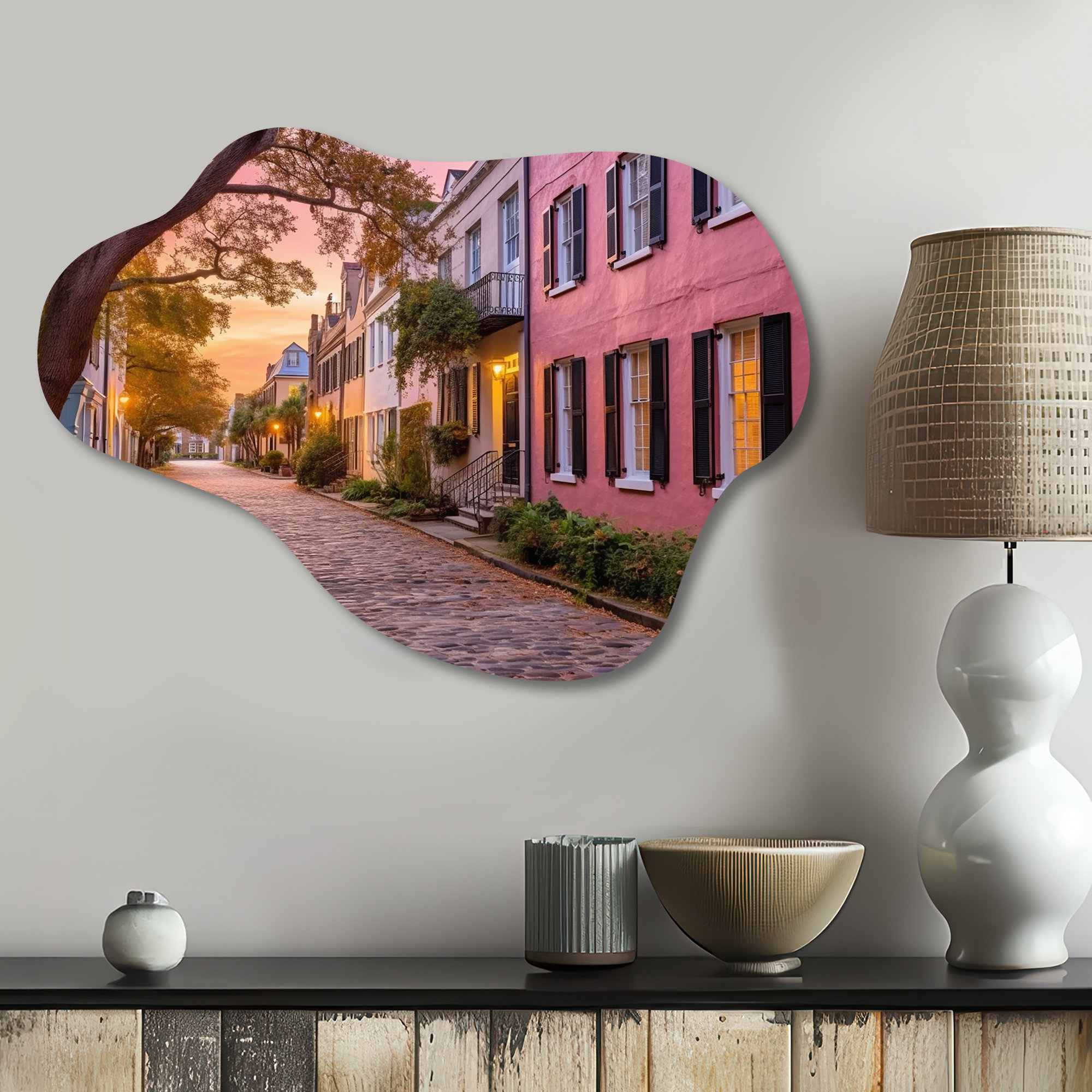 Design Art South Carolina Historic Charm Of Charleston - South Carolina Cloud Shape Assymterical ...