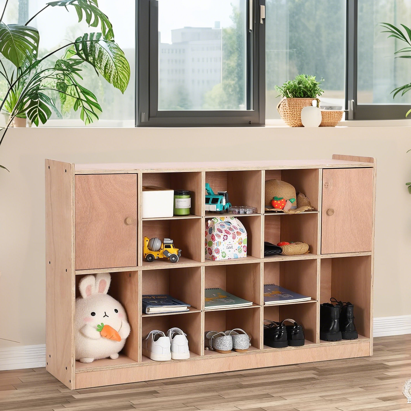 Ebern Designs Cubby Storage Organizer Cubes, Daycare Shelves | Wayfair