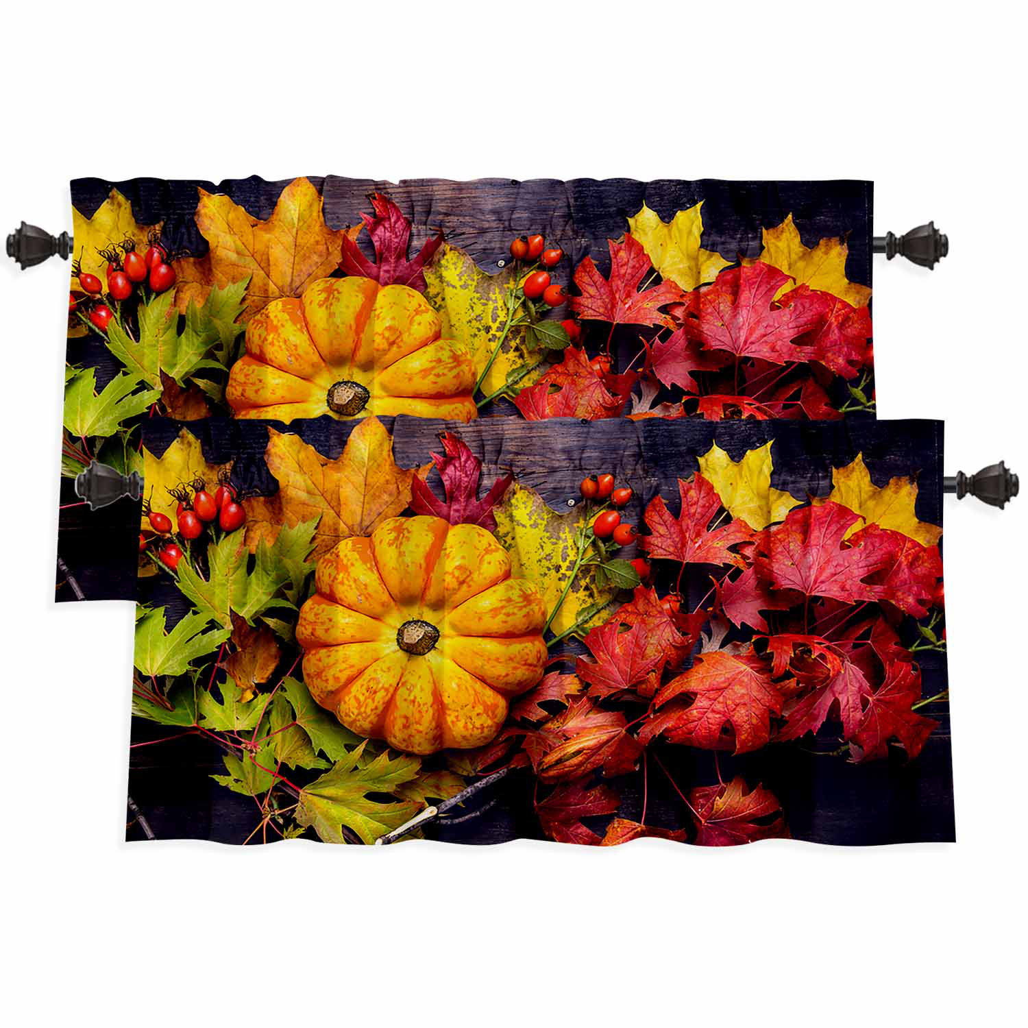 Ophelia & Co. Orange 52"W Beautiful Pumpkin Colorful Autumn Window ...