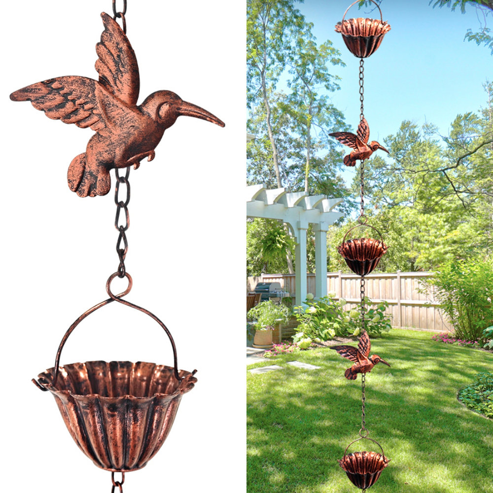 Arlmont & Co. Rain Chains For Gutters Outside, Rain Catcher Chain With ...