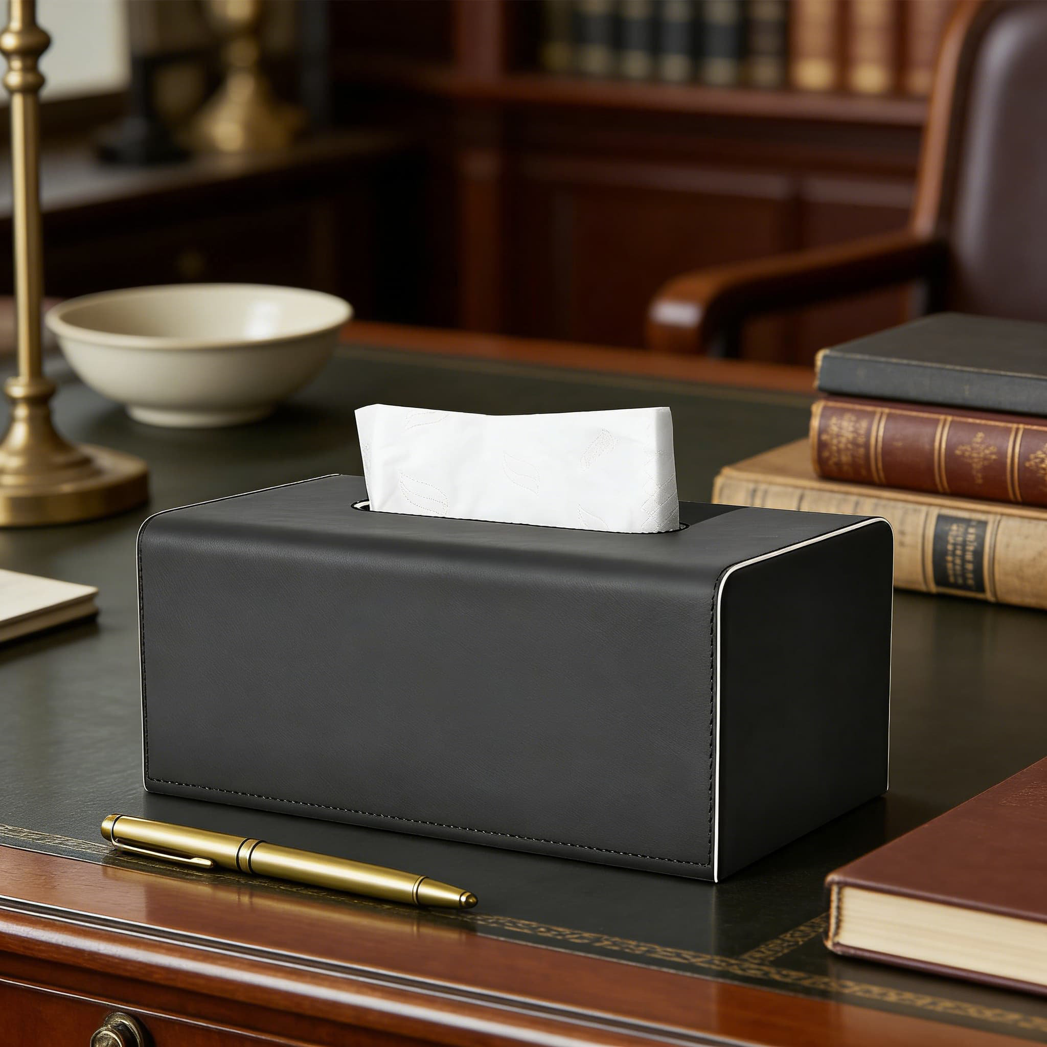 Rebrilliant PU Leather Tissue Box Cover With Magnetic Closure ...