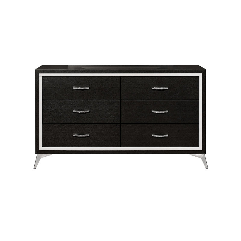 Ivy Bronx Johniece 6 Drawer 58.35" W Double Dresser | Wayfair