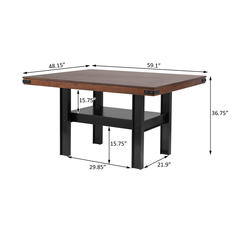 Lark Manor™ 60-inch Counter Height Dining Table Mango Oak | Wayfair