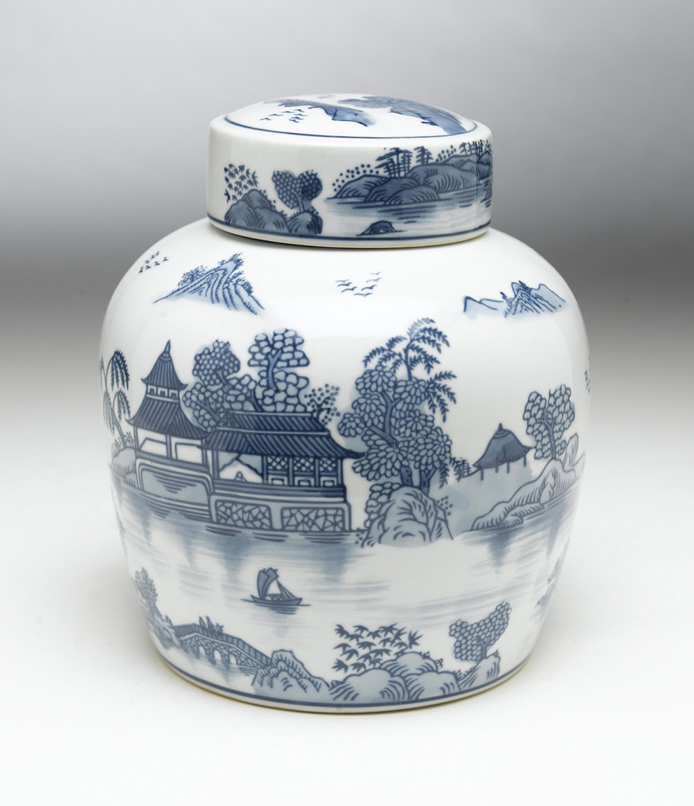 Bungalow Rose Desin Blue Porcelain Jar & Reviews - Wayfair Canada