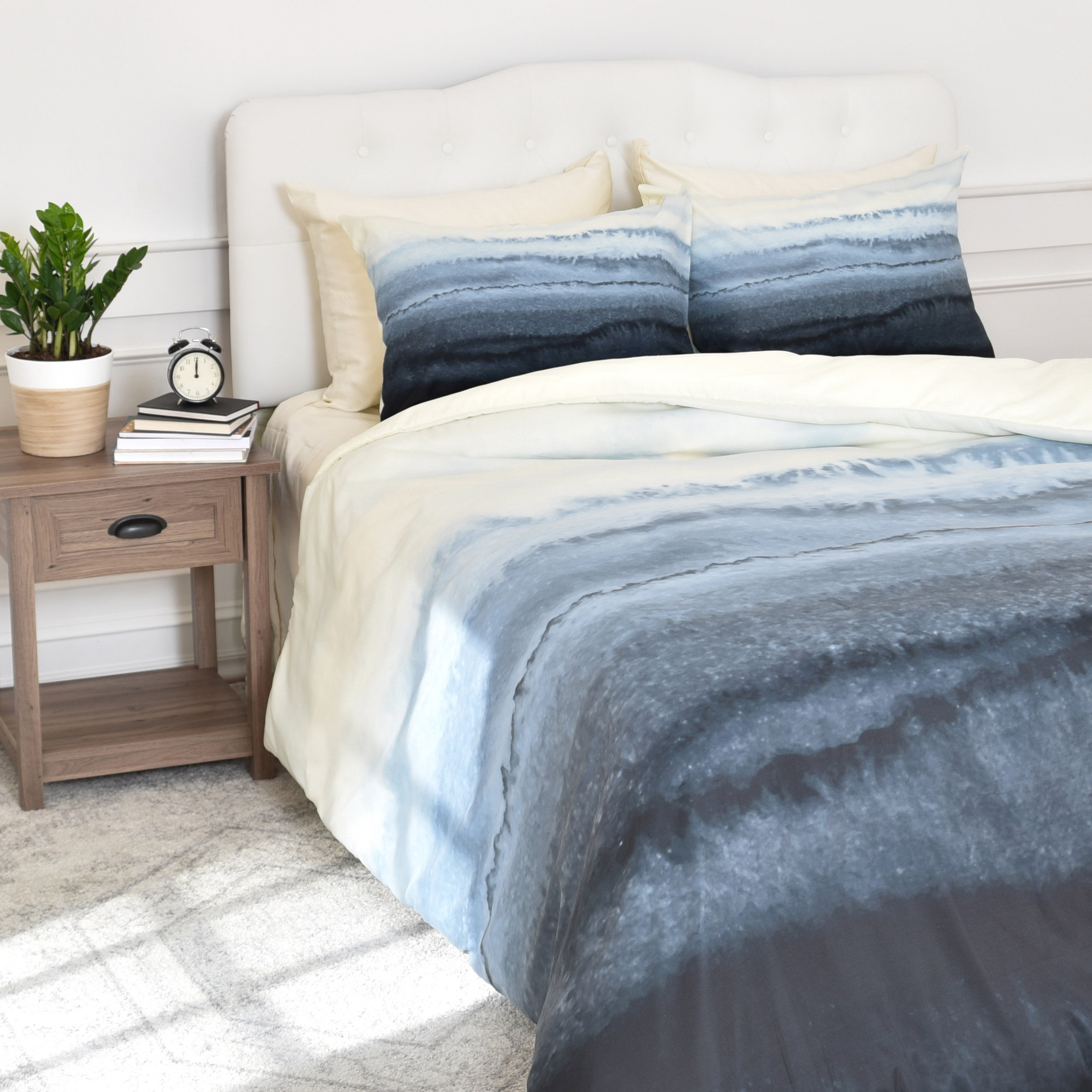 Deny Designs Monika Strigel Gray/Cream/Navy Microfiber Modern ...