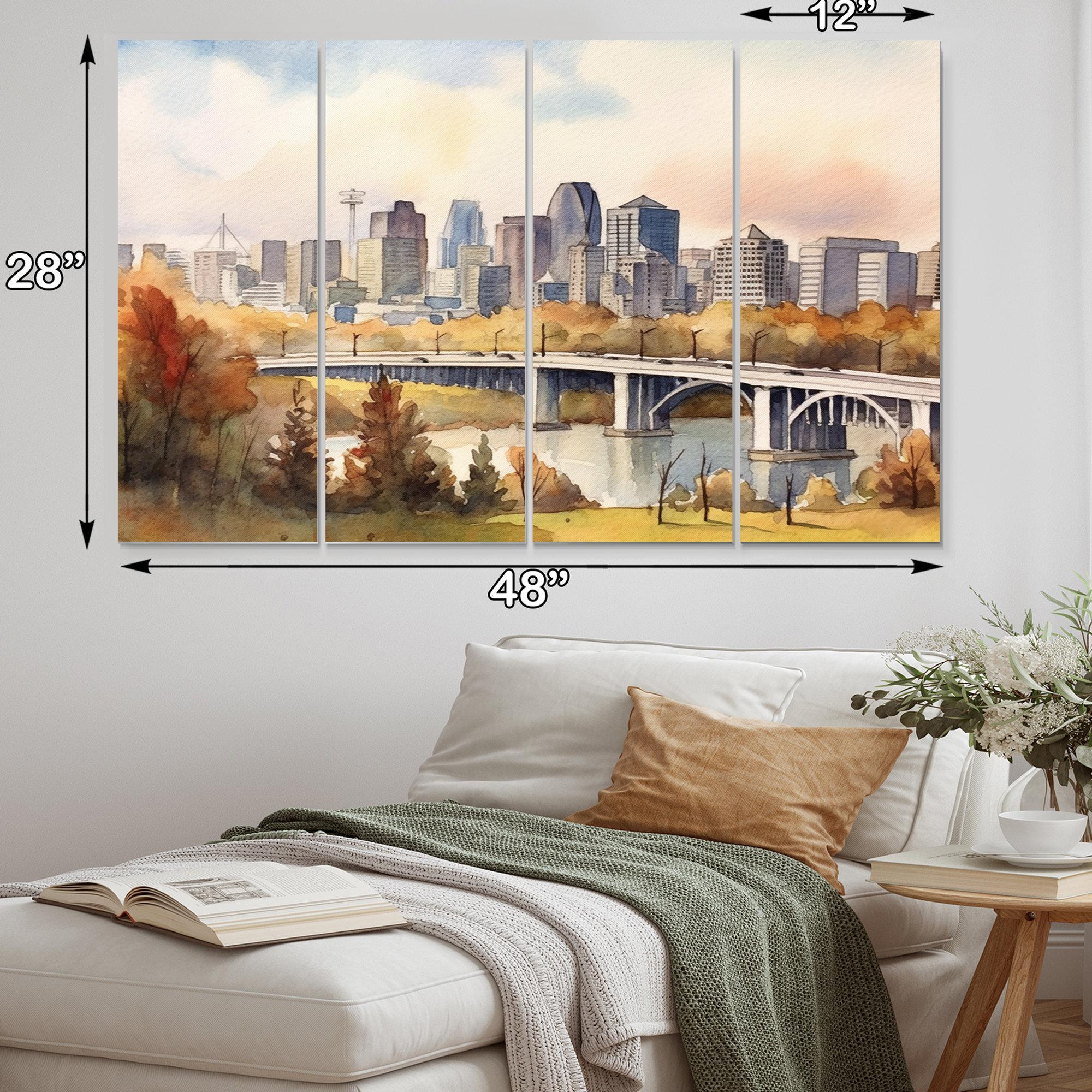 Design Art Edmonton Landscape - Canadian Metal Art Print Set | Wayfair