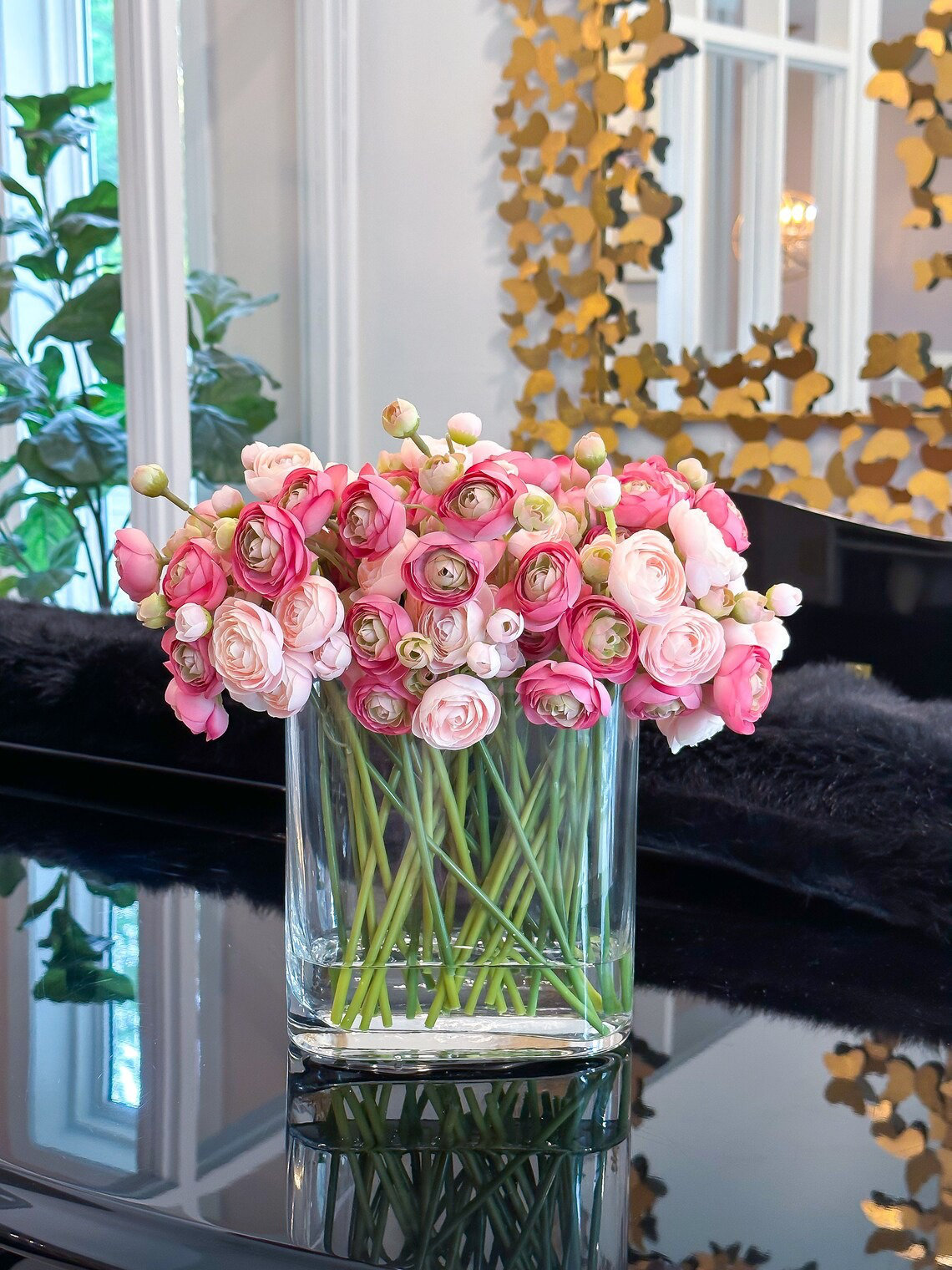 pink ranunculus artificial