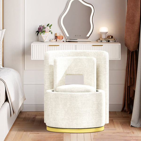 Mercer41 Upholstered Swivel Accent Chair With Storage Under Seat | Wayfair