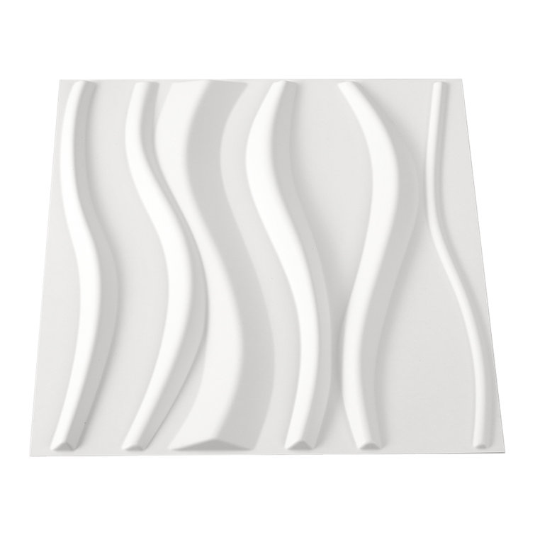 Metro Lane Anessia 50 cm x 50 cm 3D Wall Panel in White (12-pack ...