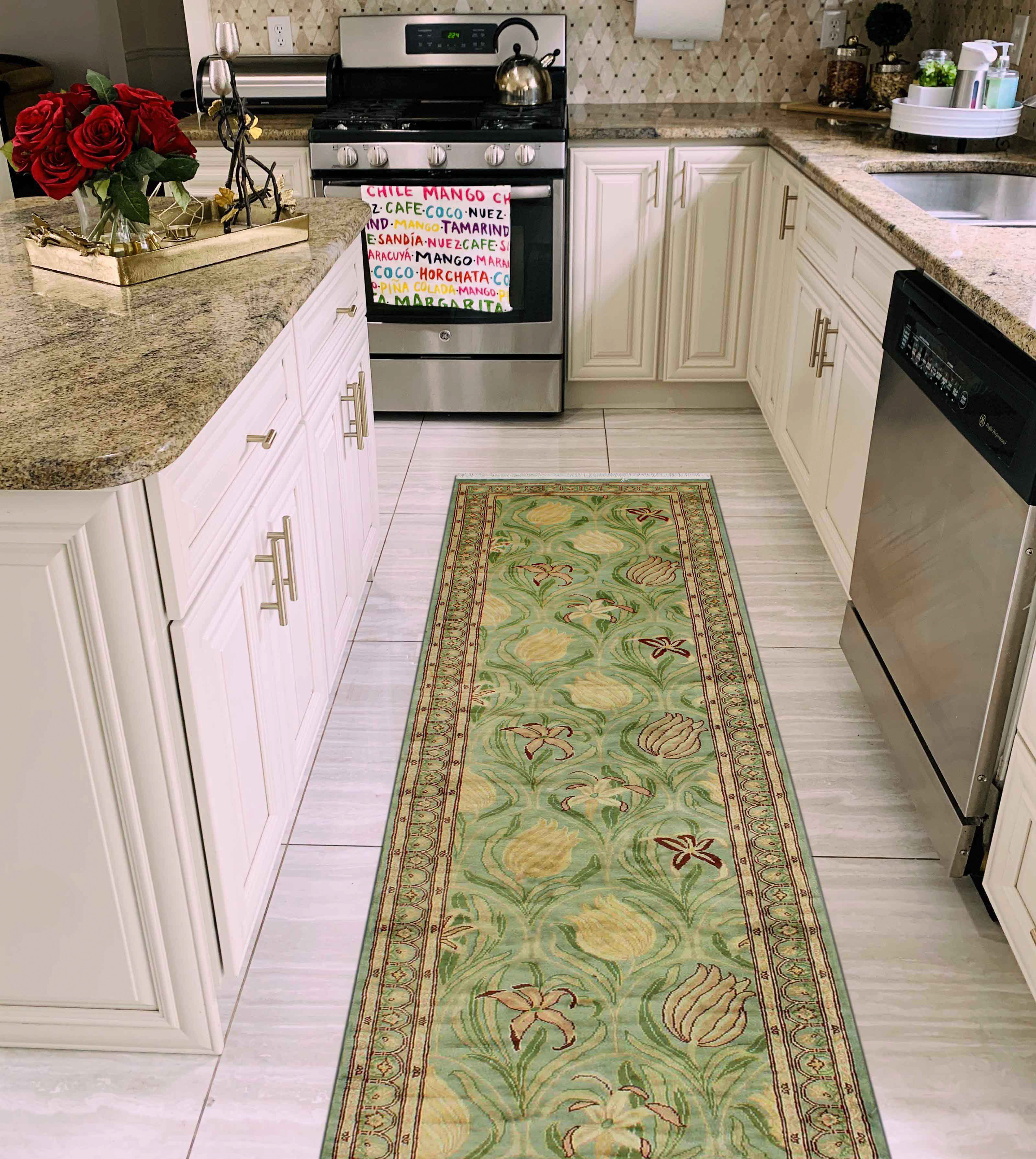 Noori Rug Pak-Persian Eliza Lt. Green Runner | Wayfair