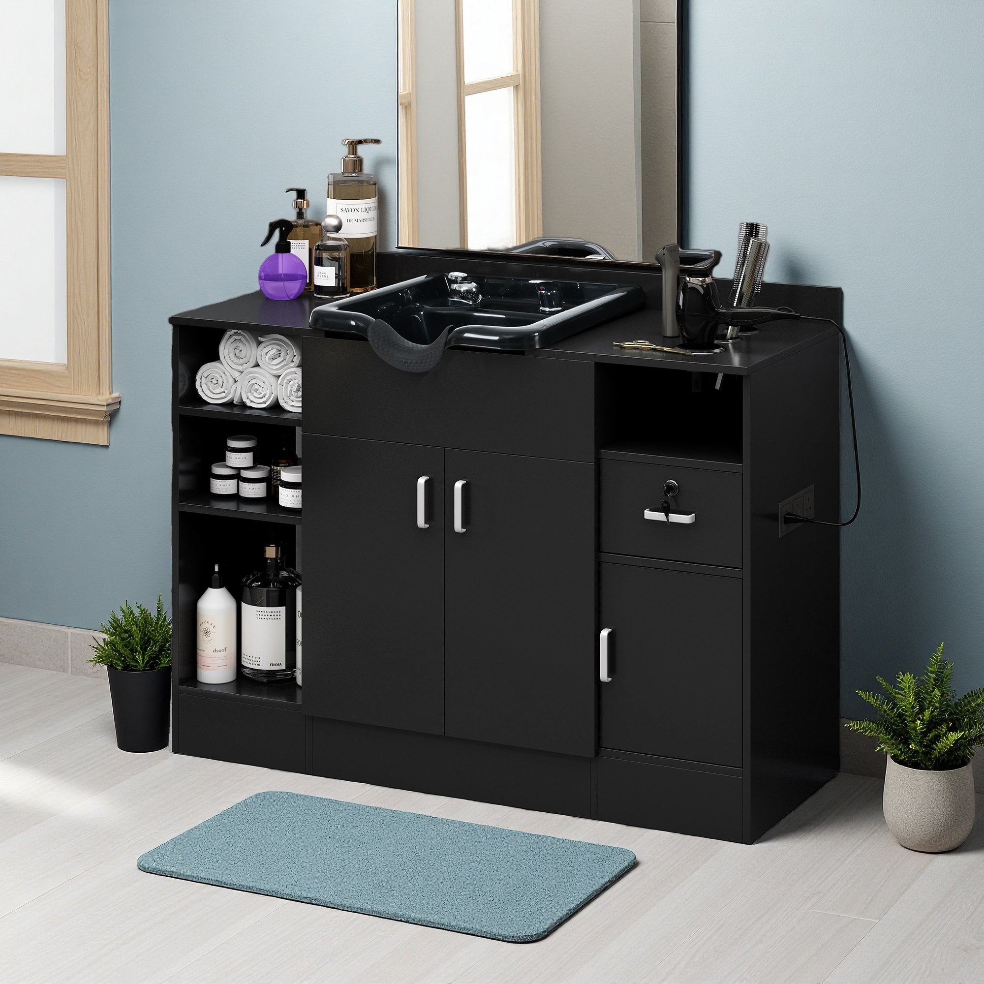 Latitude Run® Shampoo Backwash Station For Salons,Salon Station With ...