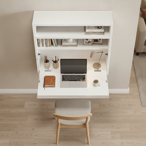 Latitude Run® Sahraoui 25'' W Floating Study Desk | Wayfair