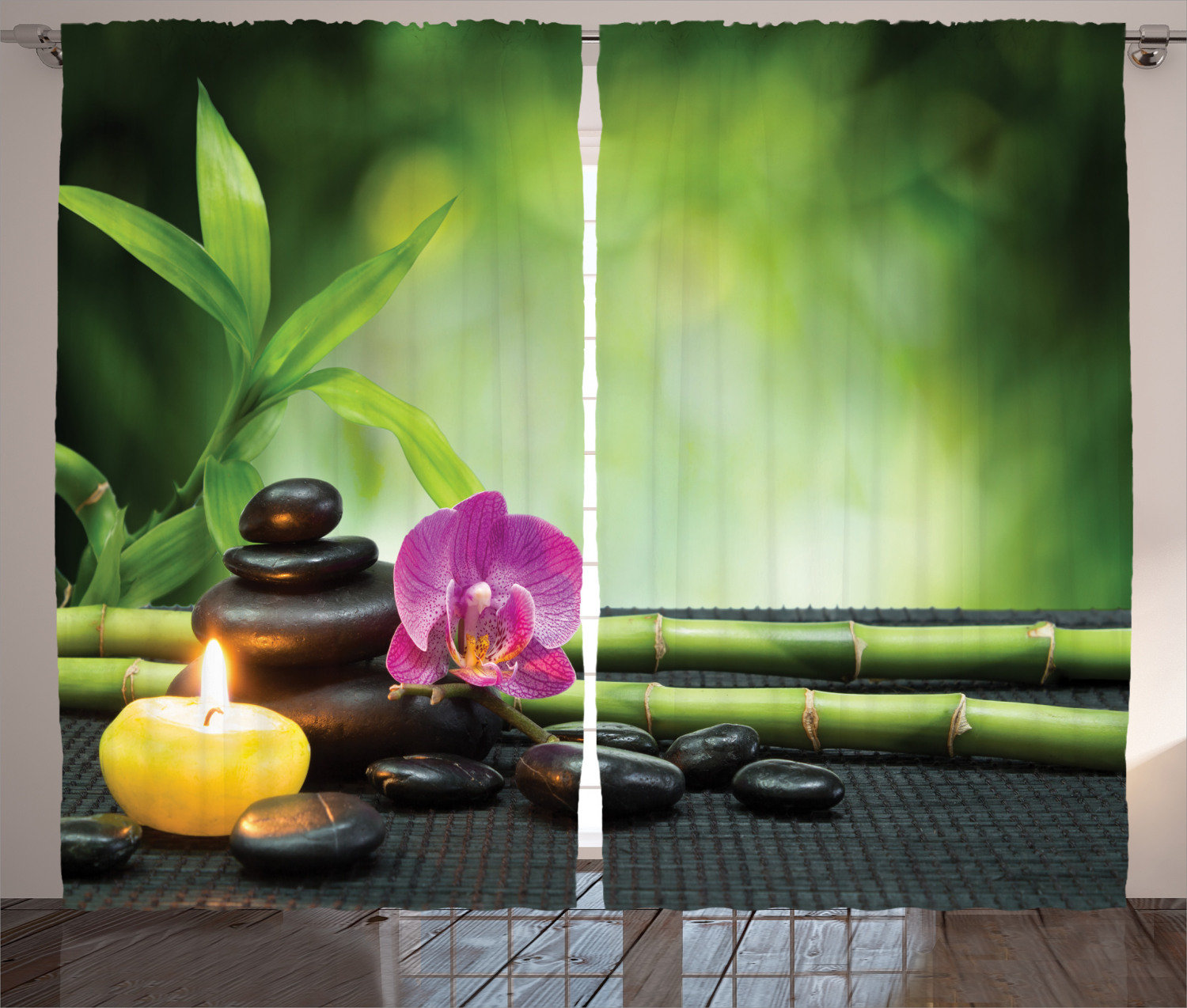 East Urban Home Spa Semi-Sheer Rod Pocket Curtain Panels | Wayfair