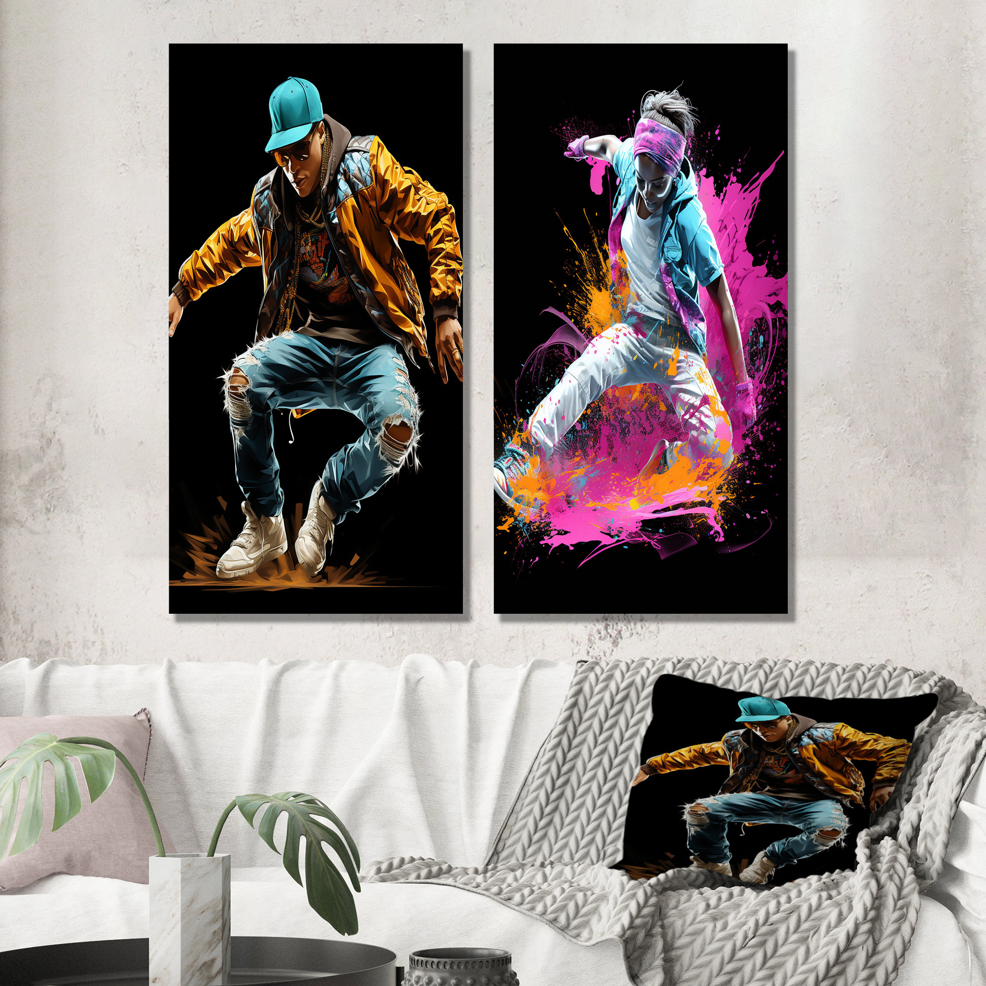 Lark Manor™ Urban Rhythms Breakdance Evolution II - Dance Wall Art ...