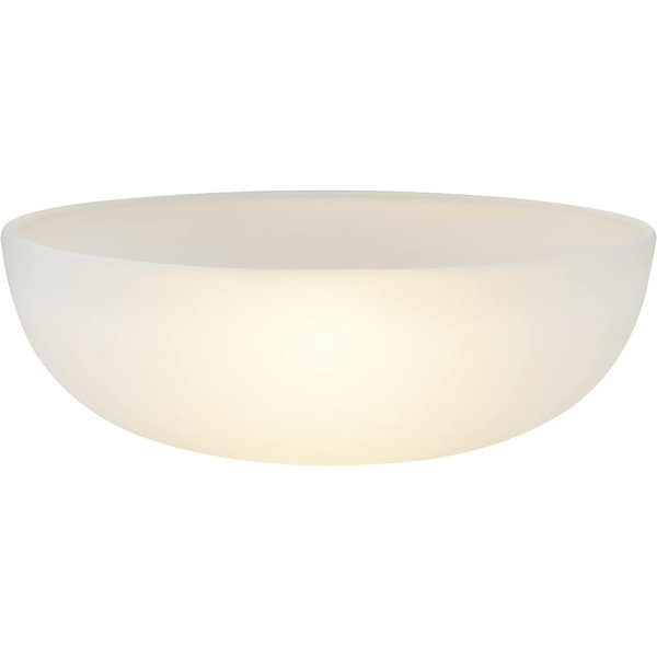 Ebern Designs Glass Bowl Lamp Shade ( Screw on ) in White | Wayfair