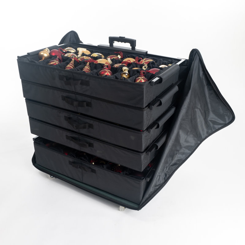 TreeKeeper XL Telescoping Christmas Ornament Storage Box w/ Adjustable ...