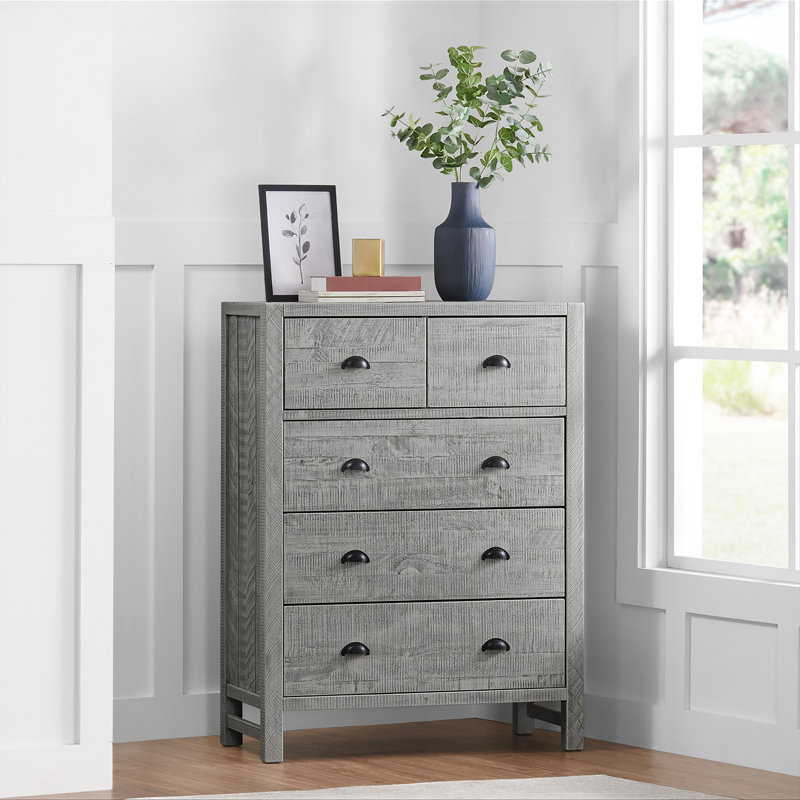 Alaterre Arden 36" W Bohemian Style Rectangular Chest With 5 Drawers ...