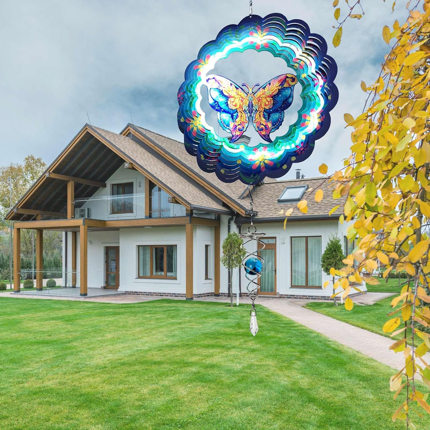 Arlmont & Co. Metal Butterfly Wind Spinner And Tail Spinner Kit Wind ...